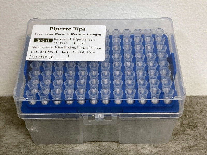 Tips Filter Racked 200ul RNase/DNase-Free Sterile (960) – LabBuddy